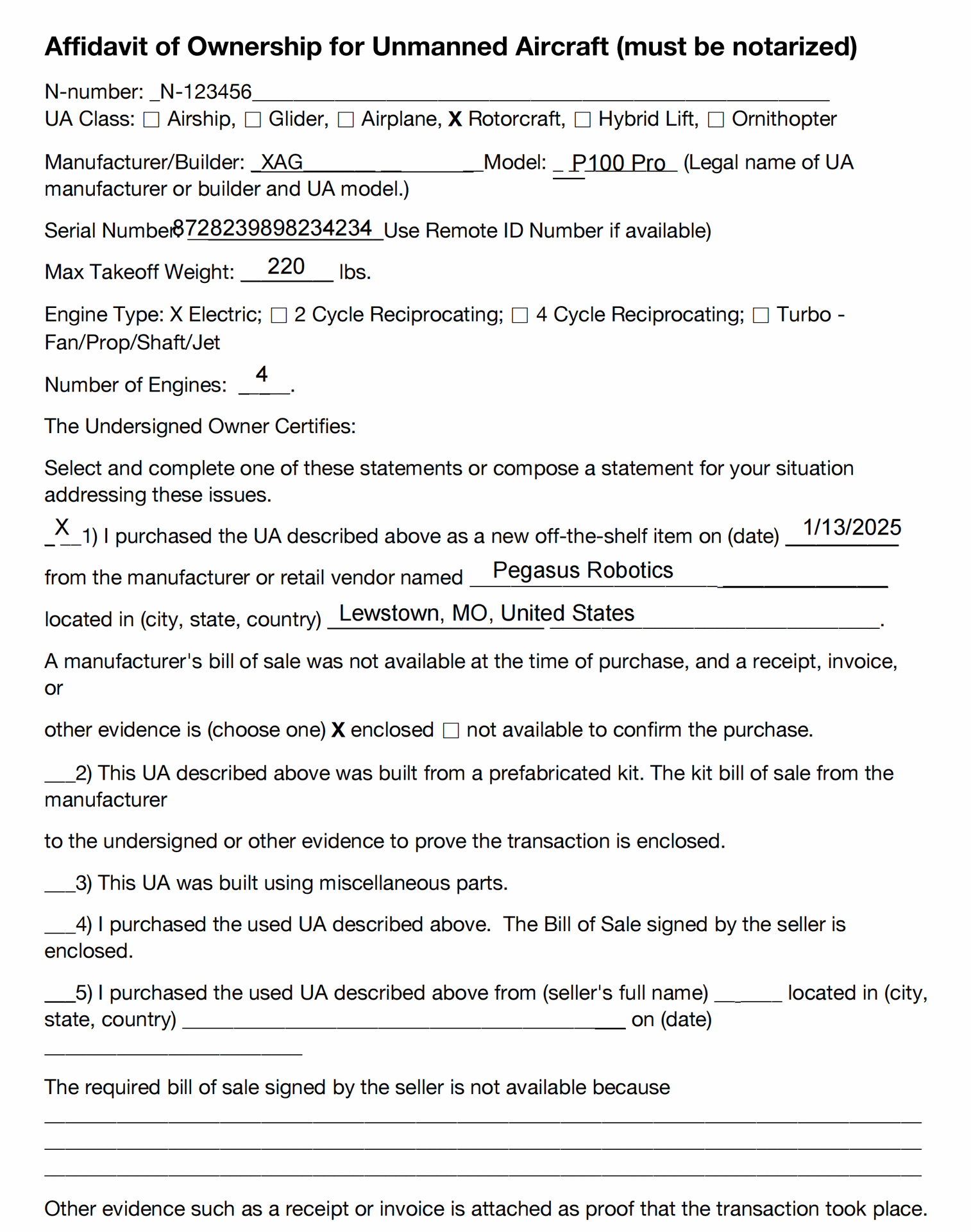 FAA Process for Over 55 lbs UAS Registration | Pegasus Robotics
